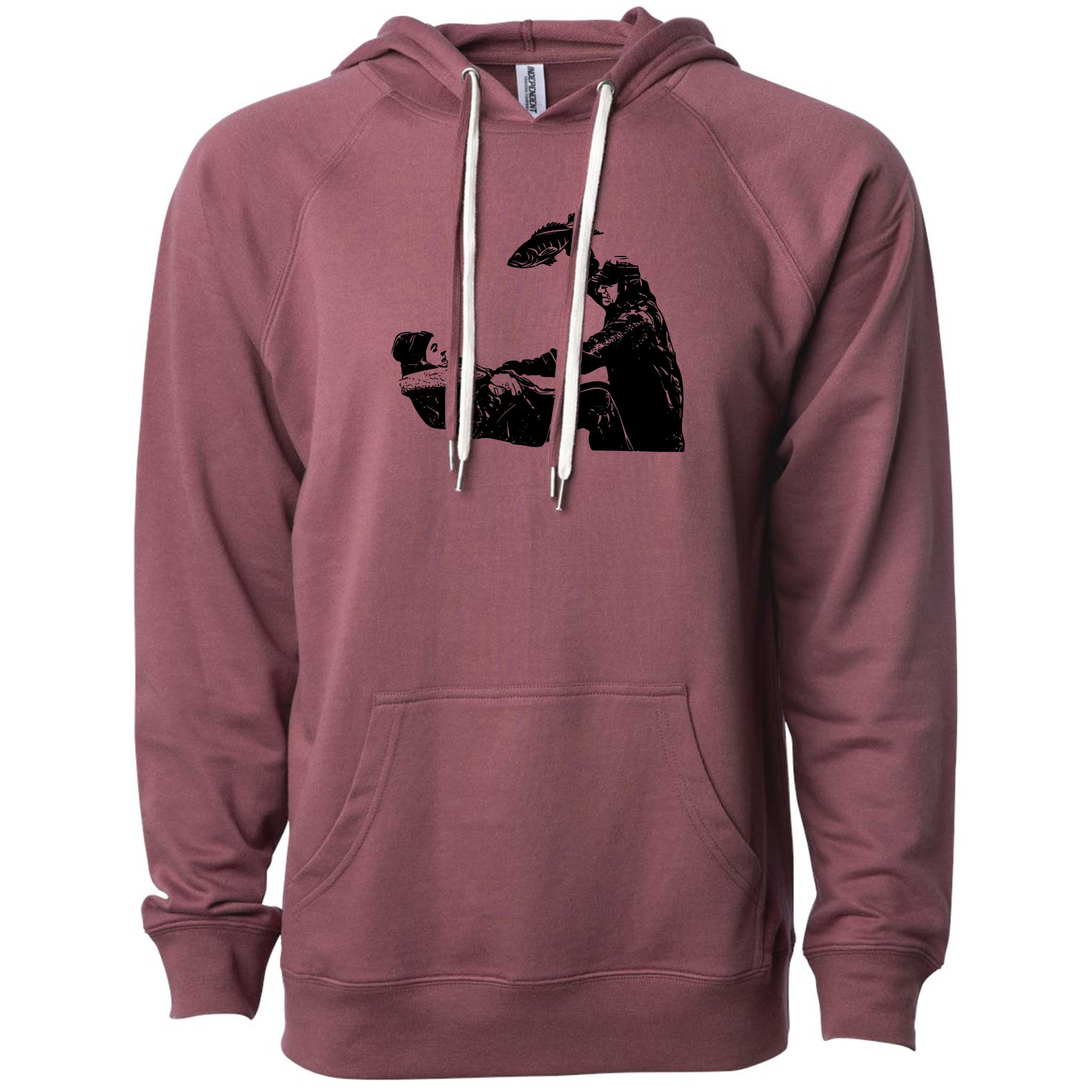 Fish Stabbing Grumpy Guys Minnesota Lightweight Hoodie – Minnesota Awesome