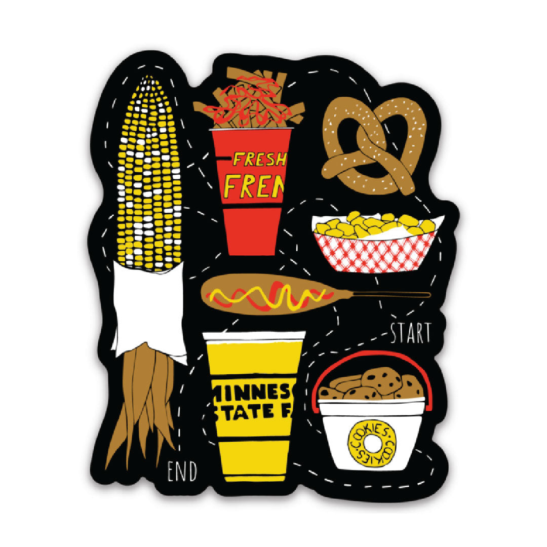 State Fair Food Map Vinyl Sticker – Minnesota Awesome