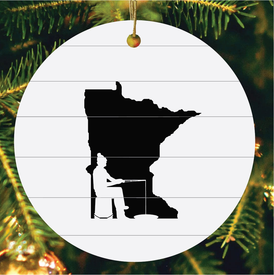 Ice Fishing Minnesota Christmas Ornament – Minnesota Awesome
