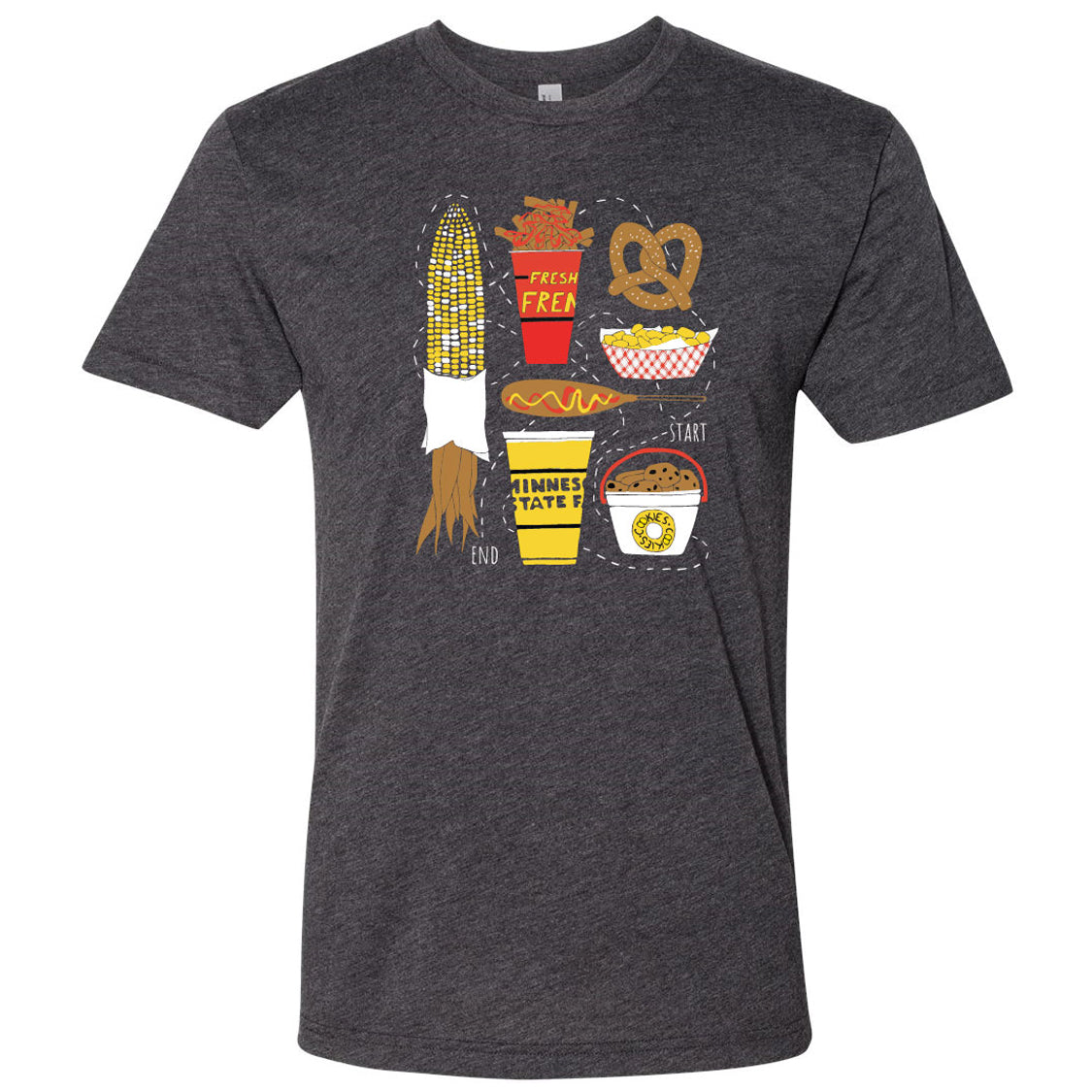 State Fair Food Map Minnesota T-Shirt – Minnesota Awesome